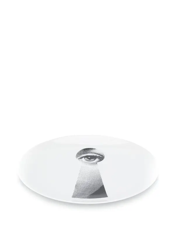 FORNASETTI Lina Cavalieri-print Wall Plate - White