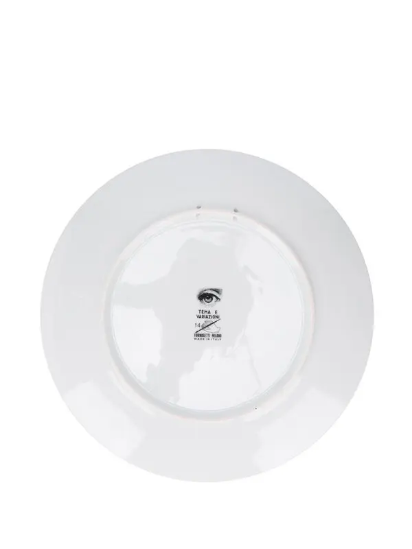 FORNASETTI Lina Cavalieri-print Wall Plate - White
