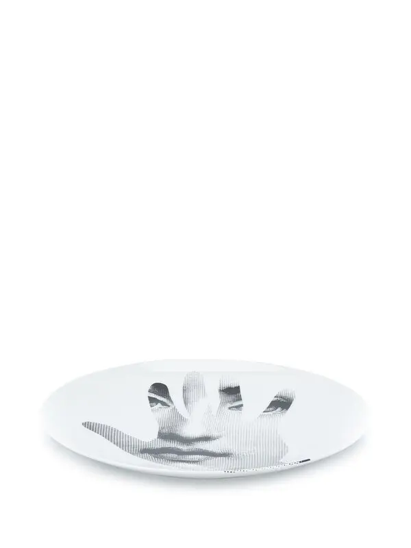 FORNASETTI Lina Cavalieri-print Wall Plate - White