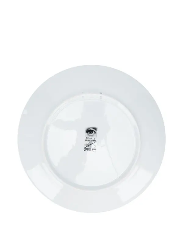 FORNASETTI Lina Cavalieri-print Wall Plate - White