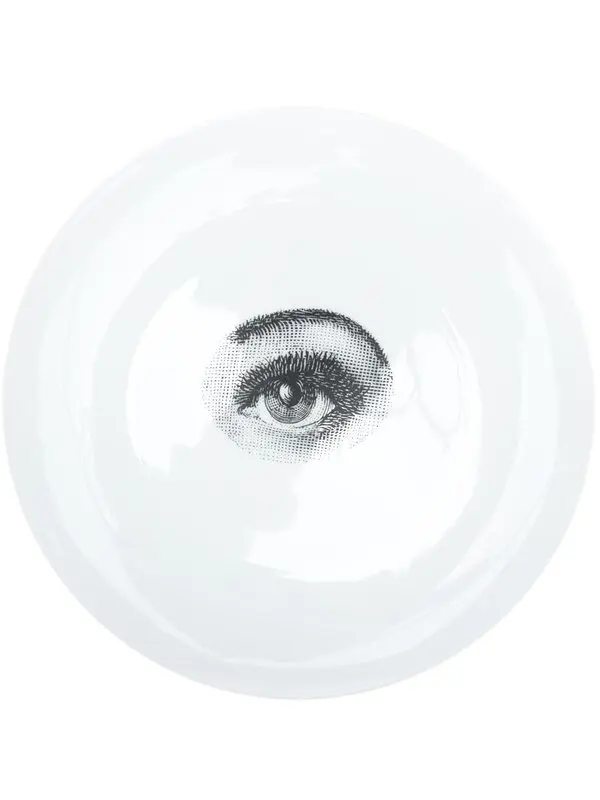 FORNASETTI Lina Cavalieri-print Wall Plate - White