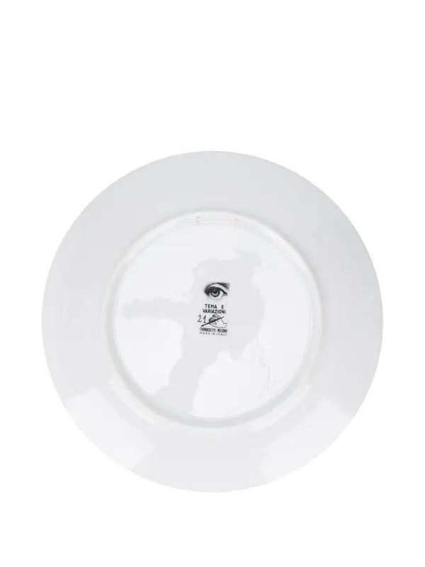 FORNASETTI Lina Cavalieri-print Wall Plate - Black