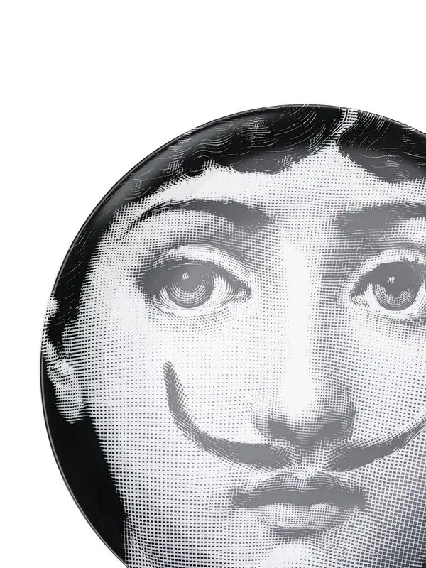 FORNASETTI Lina Cavalieri-print Wall Plate - Black