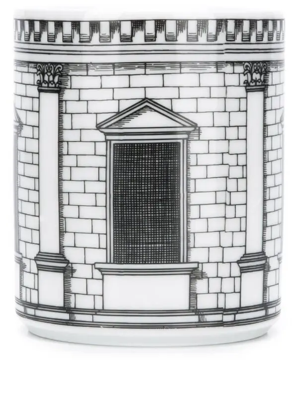 FORNASETTI Architettura-print Pencil Holder - White