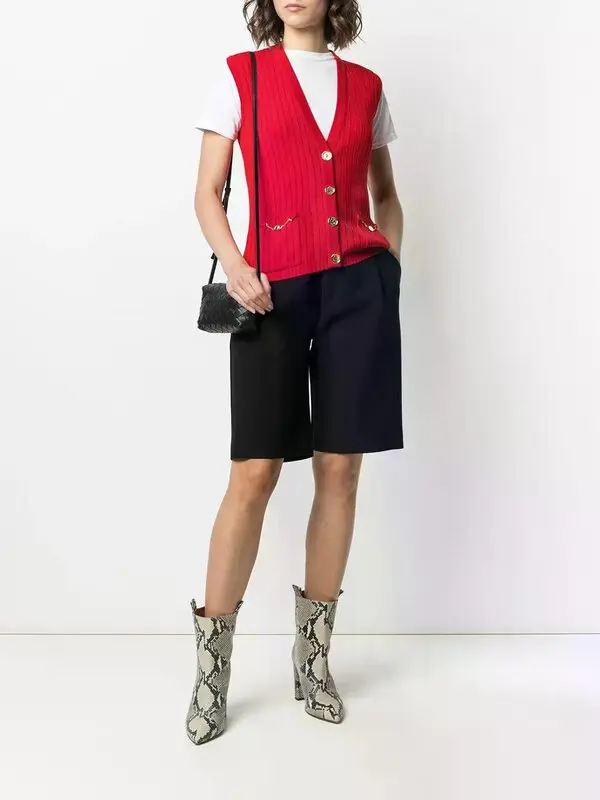 Celine 1980s Ribbed Knit Vest