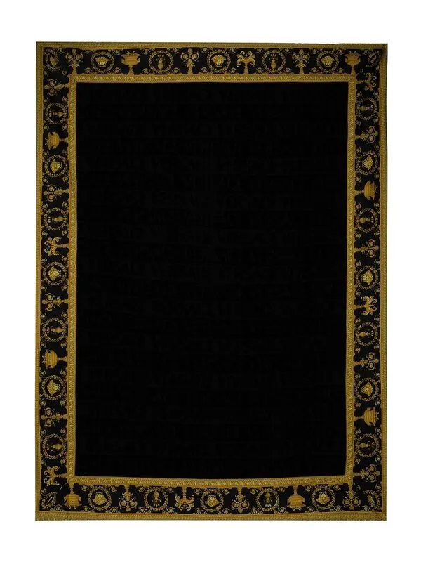 Versace I Love Baroque Beach Towel - Black
