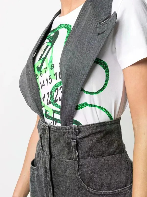 Moschino 1990s Detachable Lapels Denim Skirt