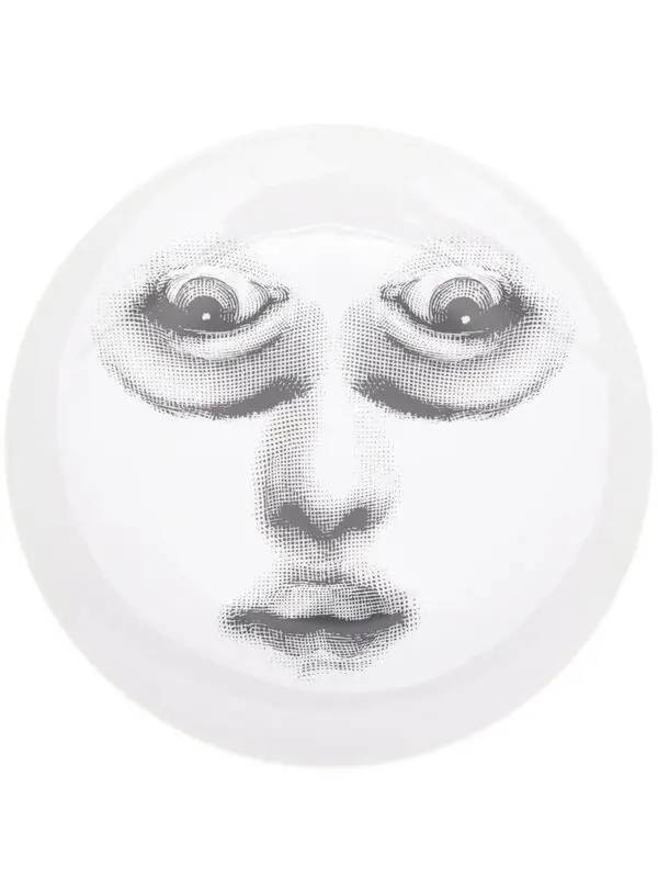 FORNASETTI Upside Down Face Plate - White