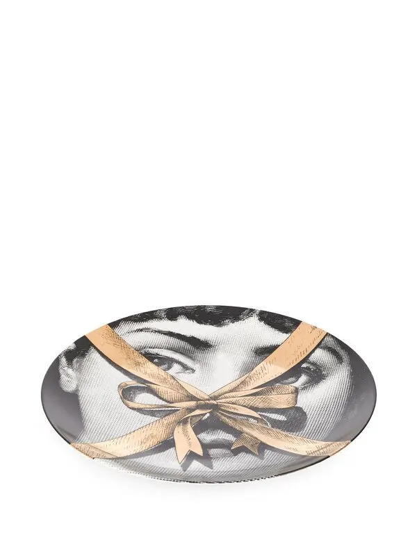 FORNASETTI Printed Bow And Face Plate