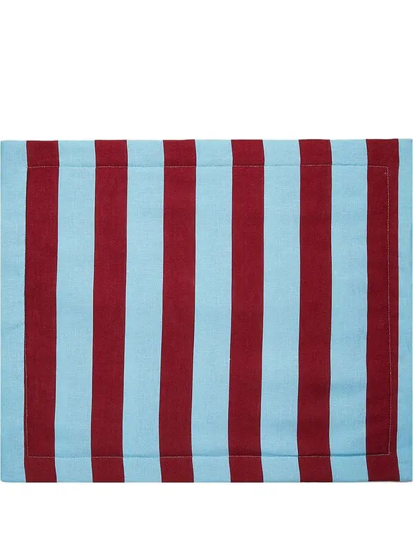 La DoubleJ Stripe-print Tablemats - Red