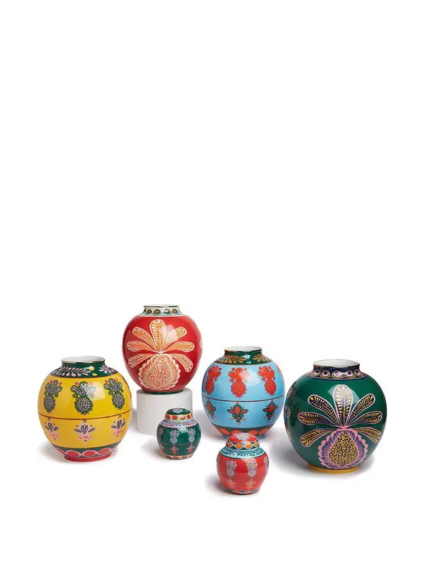 La DoubleJ Bubble Pineapple Azzurro Vase