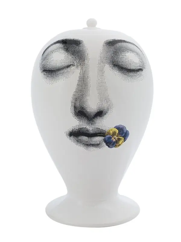 FORNASETTI Face Print Vase - White