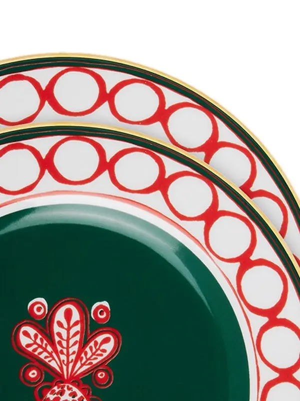 La DoubleJ Pineapple Bordeaux Dessert Plates - Green