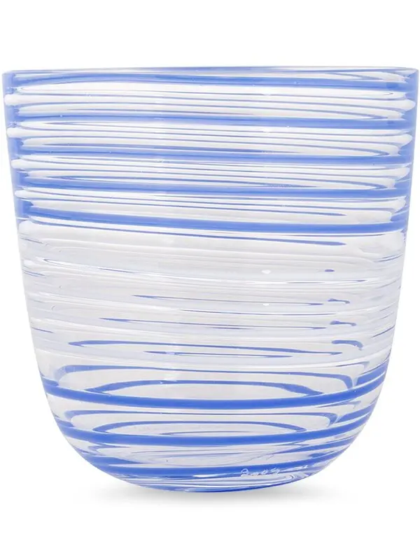 CARLO MORETTI Striped Water Glass - Blue