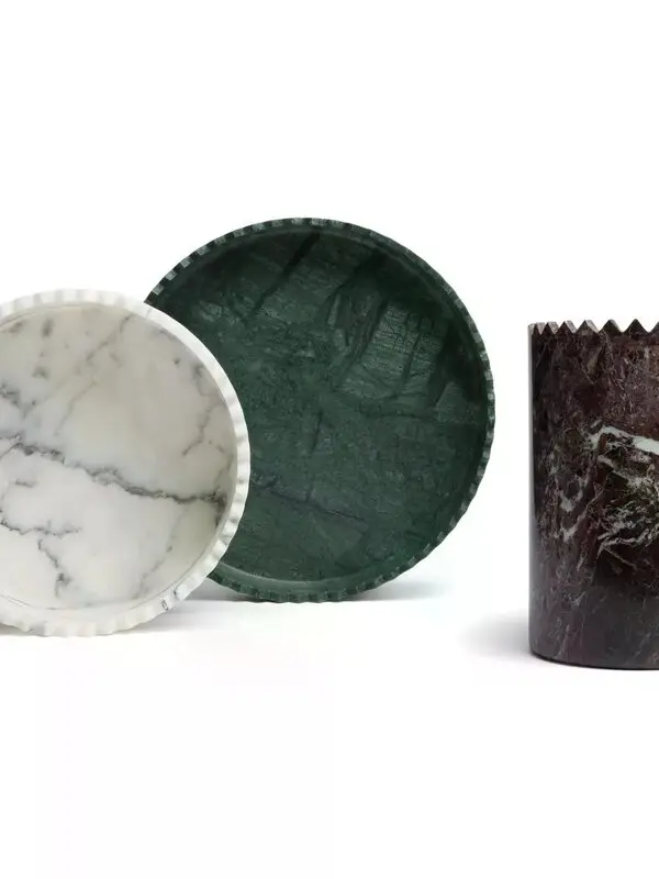 EDITIONS MILANO Triangoli Levanto Marble Vase