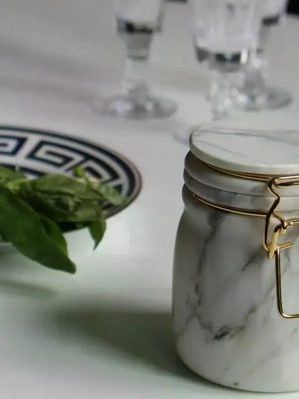 EDITIONS MILANO Miss Marble Calacatta Jar