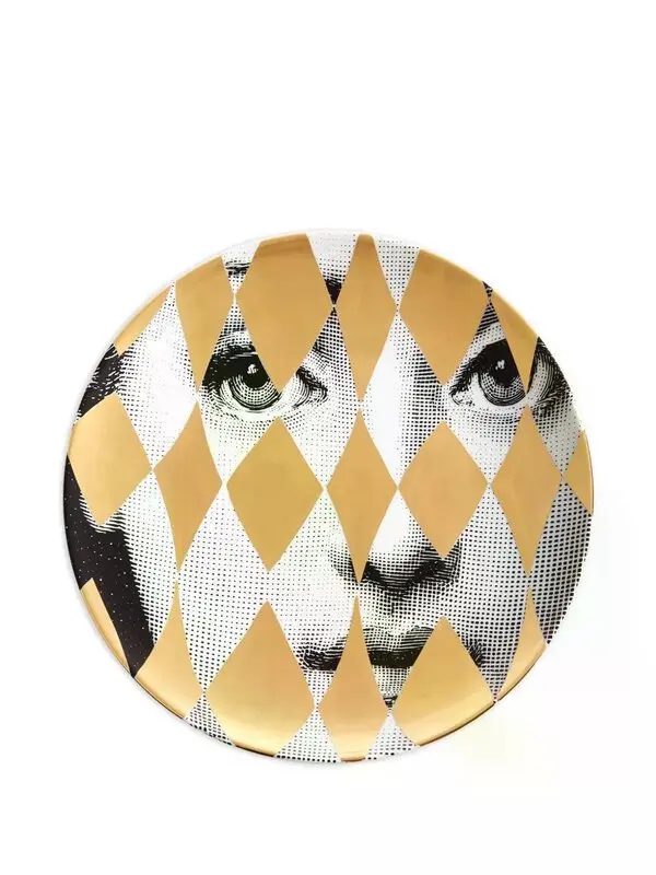FORNASETTI Tema E Variazioni N. 368 Wall Plate - Yellow
