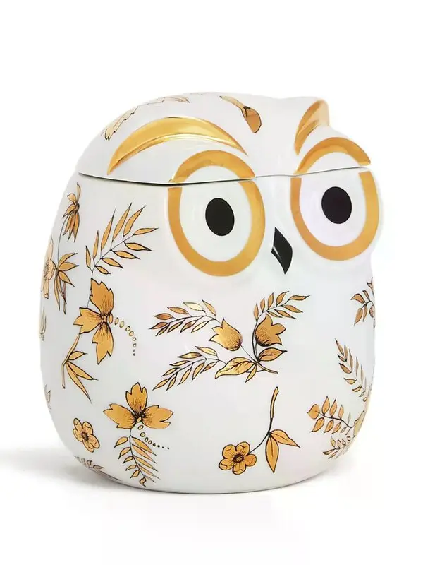 FORNASETTI Floral Owl-motif Jar