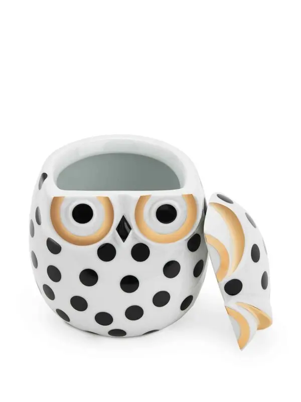 FORNASETTI Civetta Impallinata Porcelain Jar