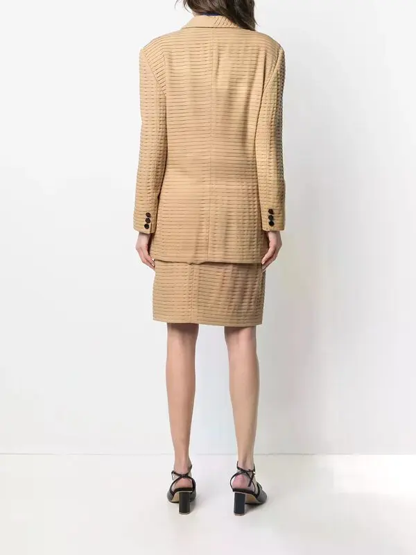 Giorgio Armani 1990s Ribbed Skirt Suit