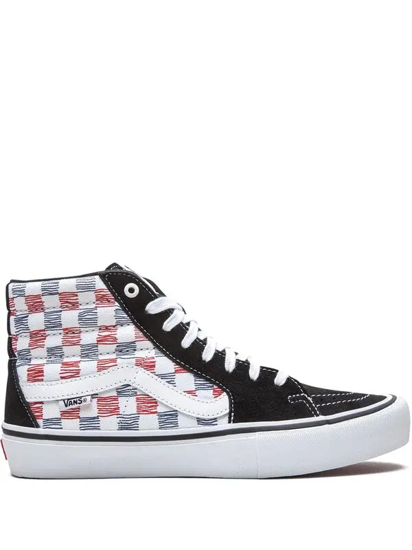 VANS Sk8-hi Sketched Checkerboard Sneakers - Black