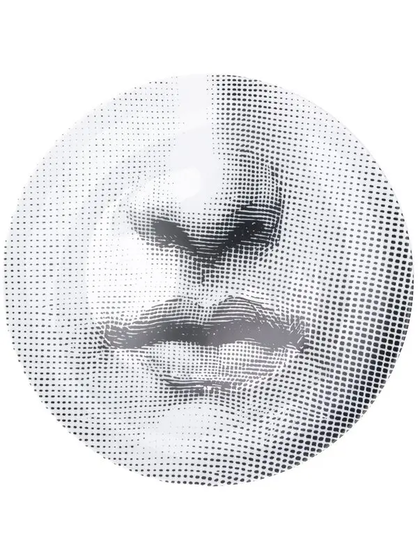 FORNASETTI Face Print Plate - White