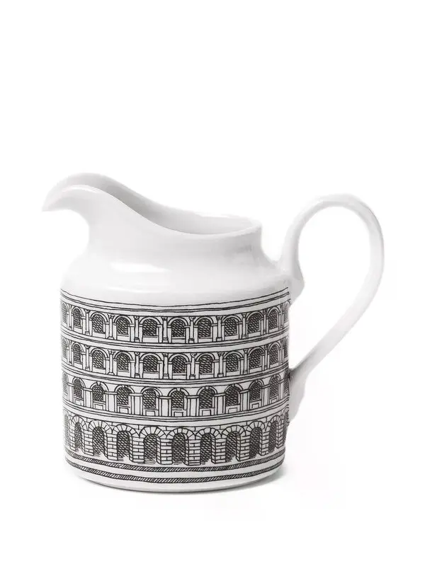 FORNASETTI Architettura Milk Jug - White