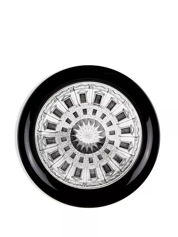 FORNASETTI Cortile Patterned Tray - Black