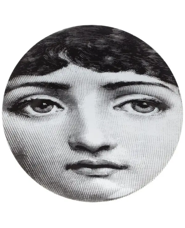 FORNASETTI Face Print Plate - White
