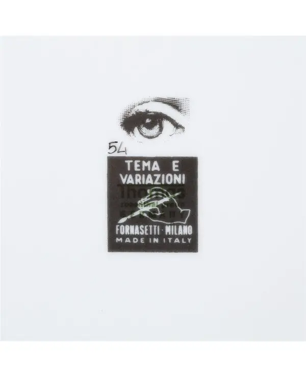 FORNASETTI Face Print Plate - White