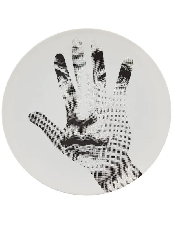FORNASETTI Printed Plate - White