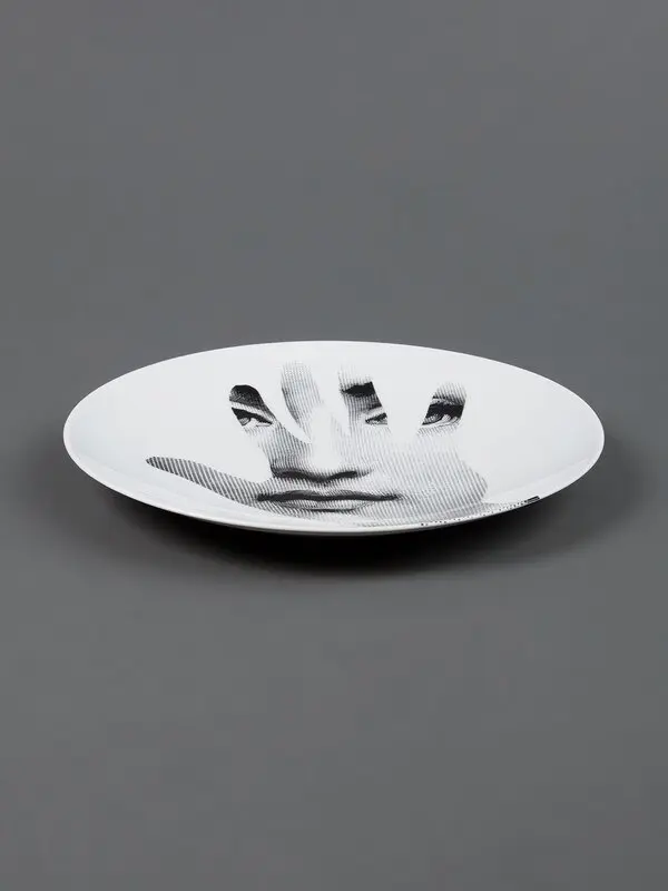 FORNASETTI Printed Plate - White