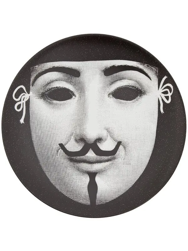 FORNASETTI Plate - Black