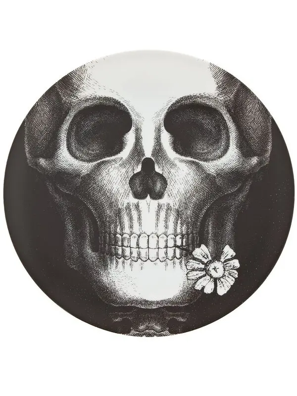 FORNASETTI Skull Plate - Black