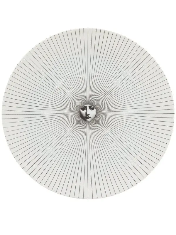 FORNASETTI Printed Plate - White