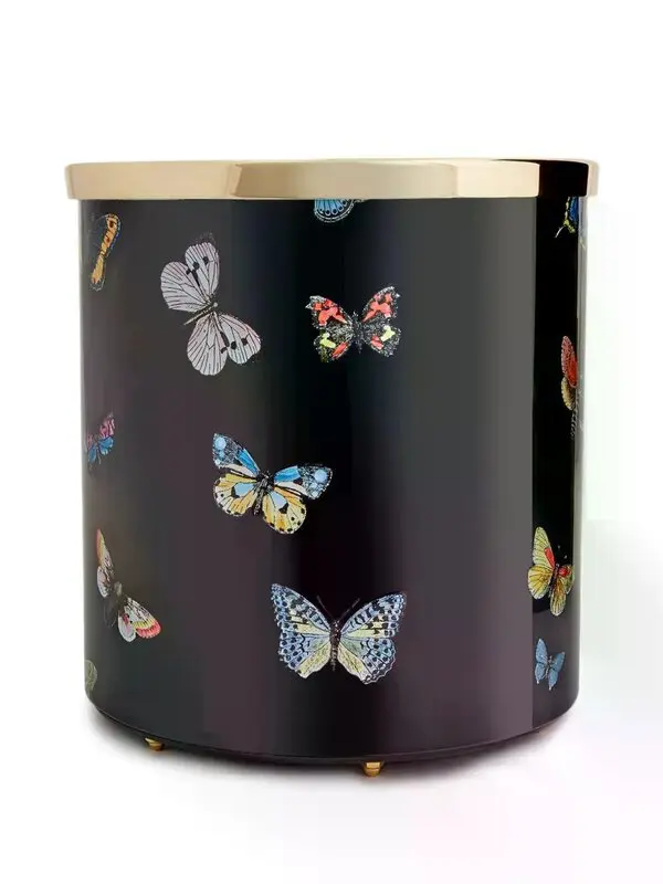 FORNASETTI Butterfly-print Paper Basket - Black