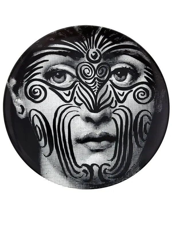 FORNASETTI Printed Plate - Black