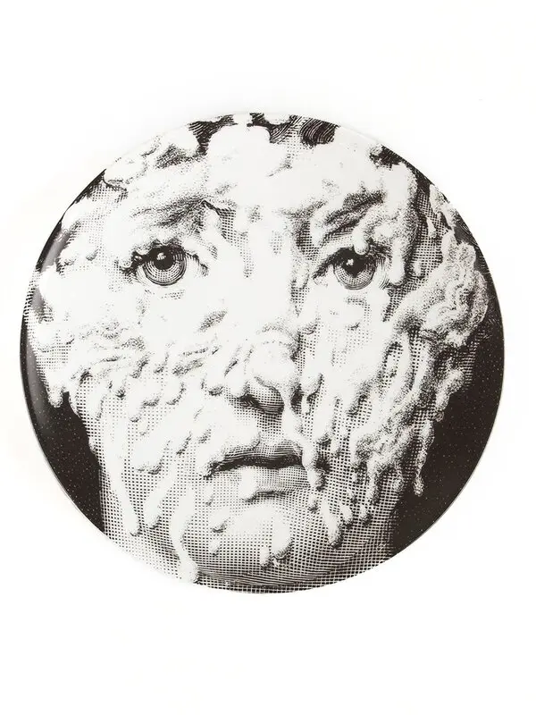 FORNASETTI Printed Plate - Black