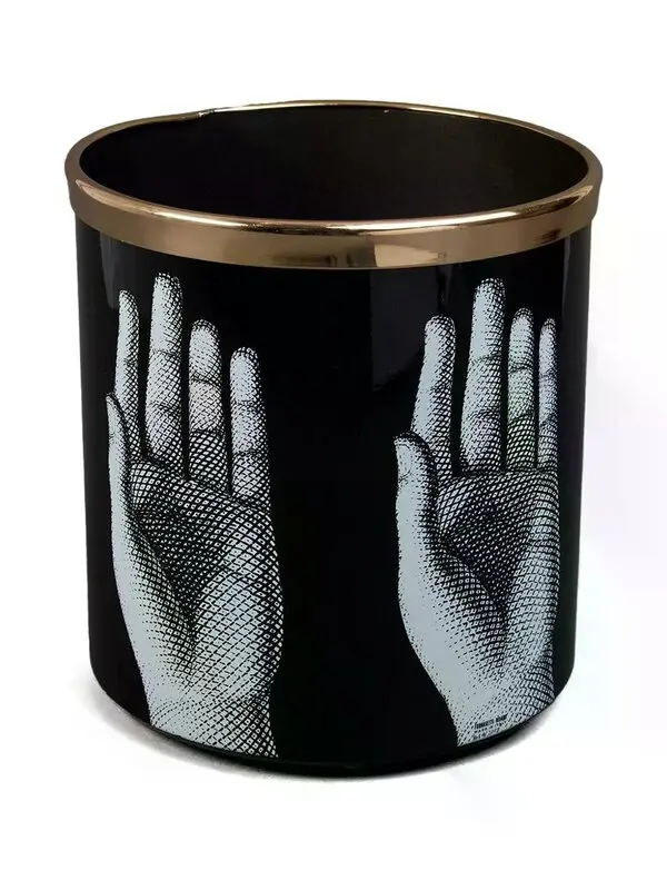 FORNASETTI Hand-print Wastepaper Basket