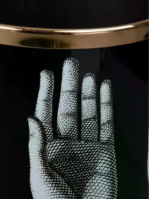 FORNASETTI Hand-print Wastepaper Basket