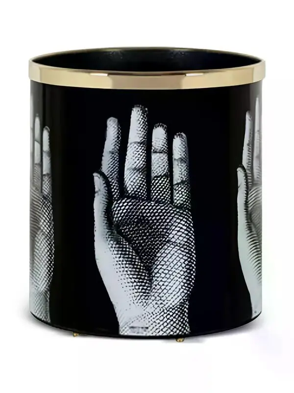 FORNASETTI Hand-print Wastepaper Basket