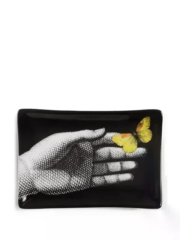 FORNASETTI Farfalle Plate - Black