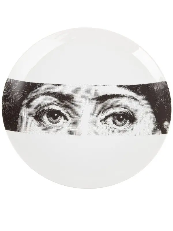 FORNASETTI Eyes Round Plate - Black