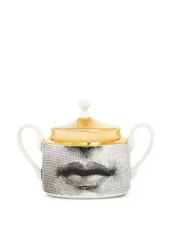 FORNASETTI Tema E Variazioni Sugar Bowl - Black