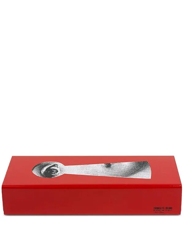 FORNASETTI Printed Wooden Box - Red