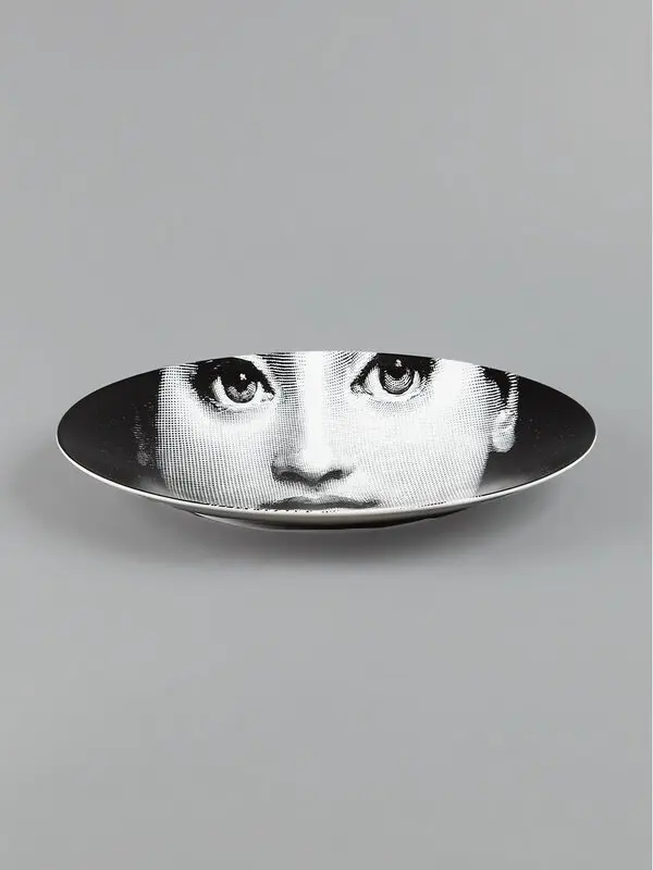 FORNASETTI Face Print Plate - Black