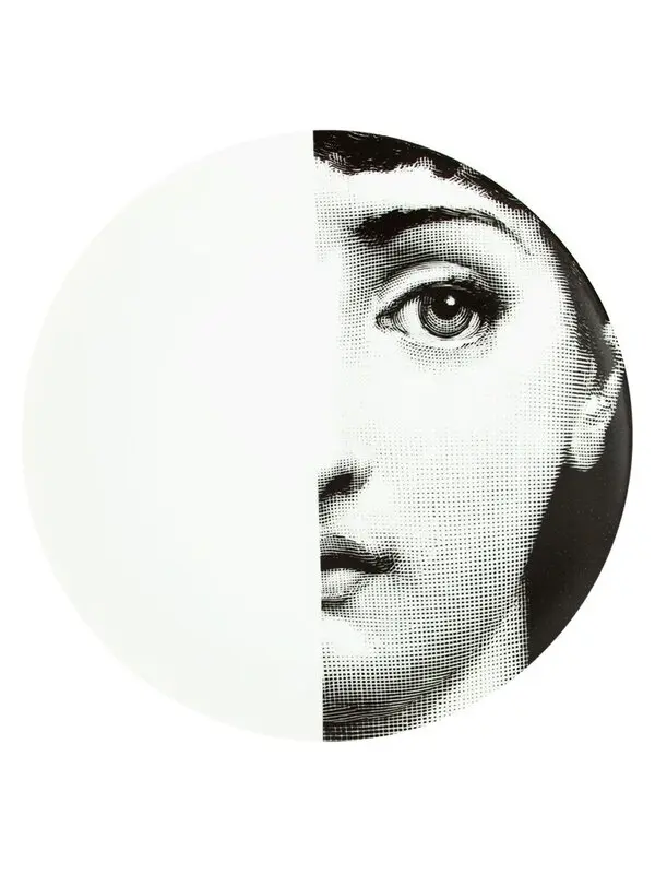FORNASETTI Printed Plate - White