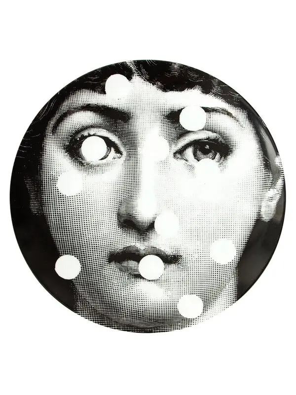 FORNASETTI Printed Plate - Black