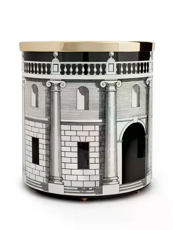 FORNASETTI Castle-print Paper Basket