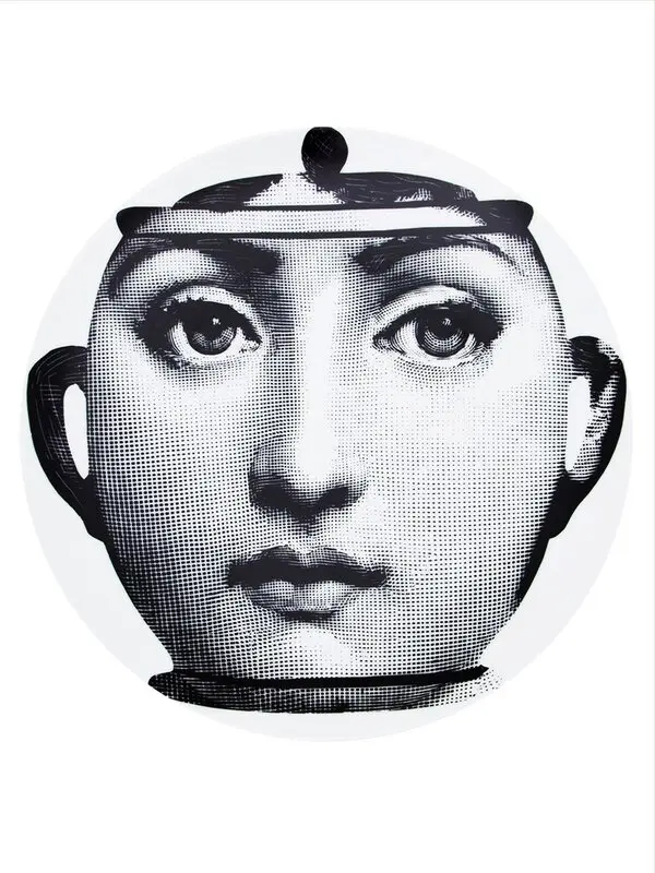 FORNASETTI Face Print Plate - White
